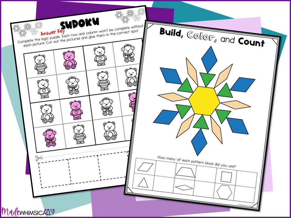 Winter Coloring Pages Printable Winter Puzzles and Mazes Winter Themed ...