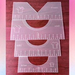 T-shirt Alignment Tool, Tshirt Tool, Set of T-shirt Alignment Rulers, T ...
