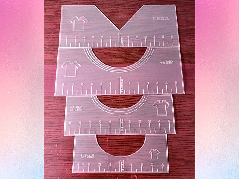 T-shirt Alignment Tool, Tshirt Tool, Set of T-shirt Alignment Rulers, T ...