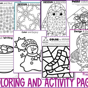 Winter Coloring Pages Printable Winter Puzzles and Mazes Winter Themed ...