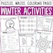 Winter Coloring Pages Printable Winter Puzzles and Mazes Winter Themed ...