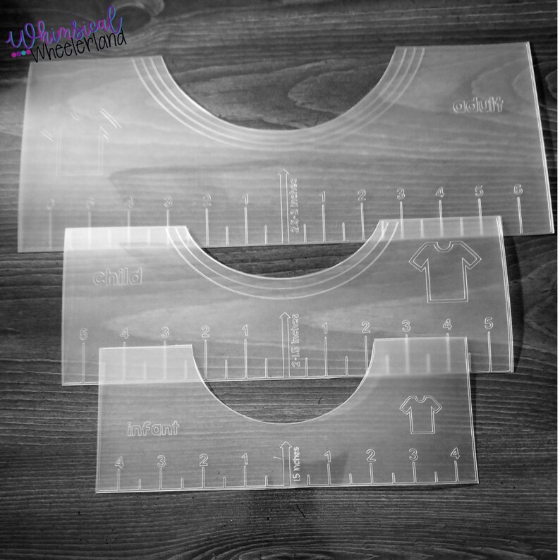 T-shirt Alignment Tool, Tshirt Tool, Set of T-shirt Alignment Rulers, T ...