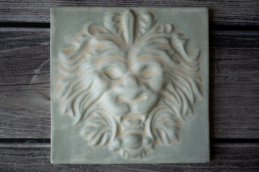 Handmade Victorian Lion Tile: Stone Grey Ceramic Kitchen Backsplash - Etsy