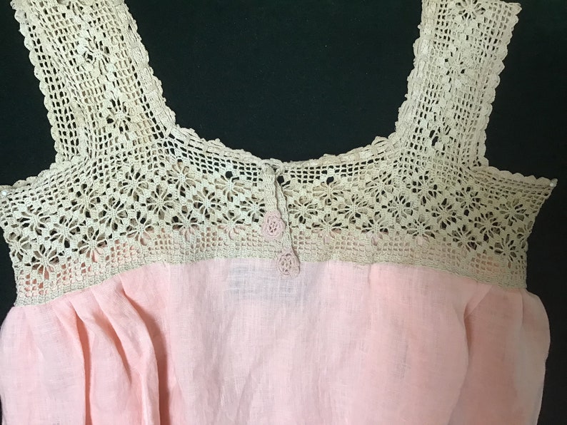 Romantic Nightgown With Antique Crocheted Yoke - Etsy