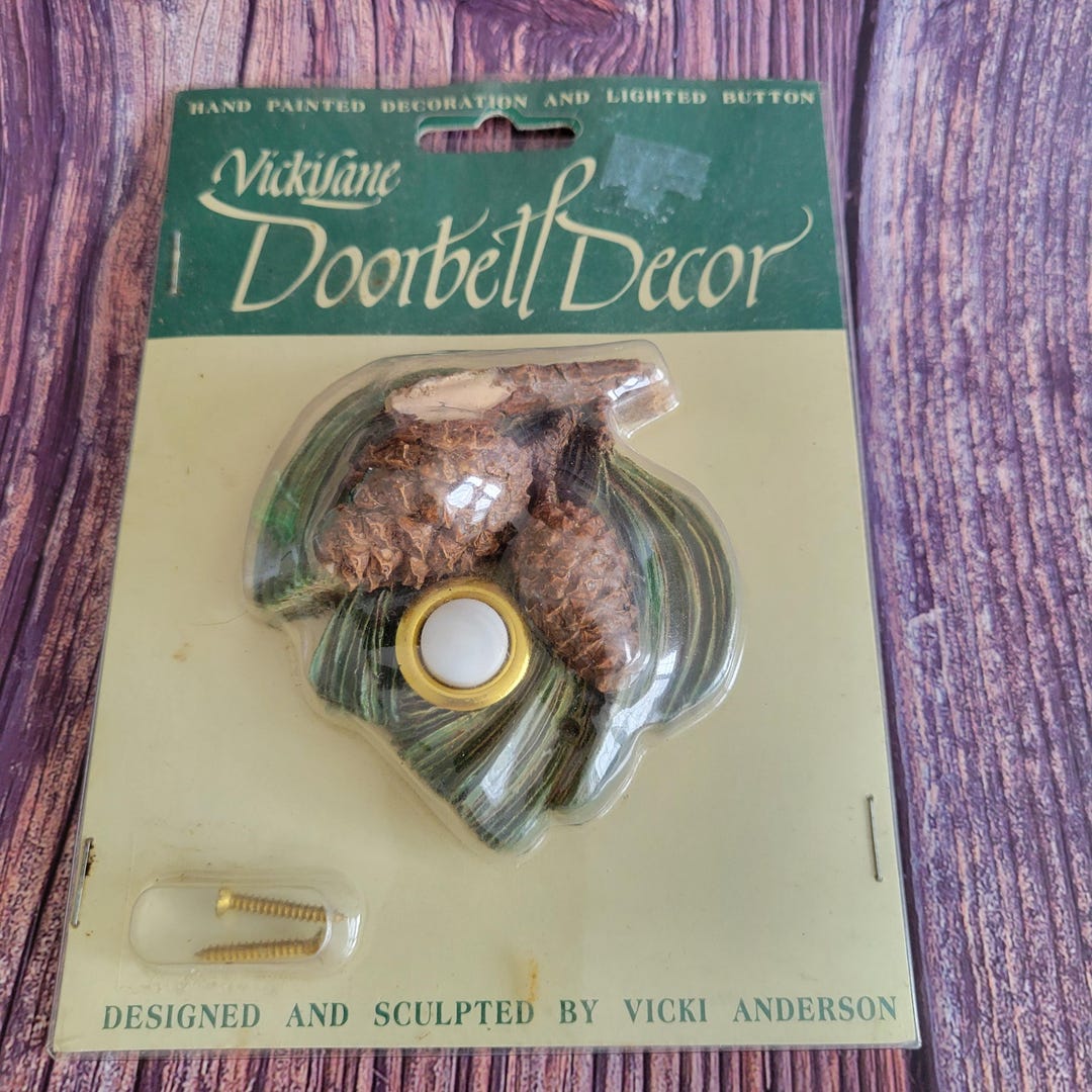 Vintage Pine Cone Doorbell Decor by Vicki Anderson - Etsy