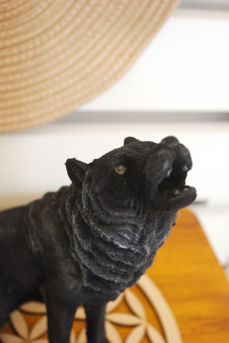 Wolf Statue, Velvet Wolf, Velvet Statue, Velvet Bust, Handmade ...