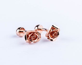 Rose Gold Cufflinks - Etsy
