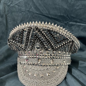 Holographic Captain's Hat Festival Hat Military Hat - Etsy