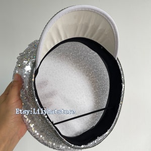 Bridal Disco Military Hat Iridescent Bachelorette Party BRIDE Captain ...