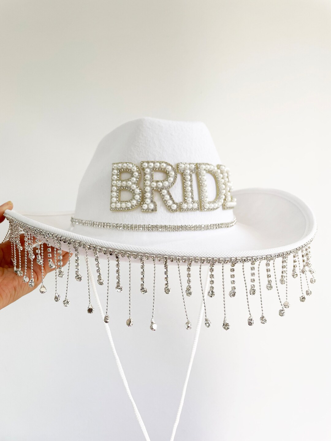 Bride White Diamond Cowboy Hat Cowboy Wedding White Bride - Etsy