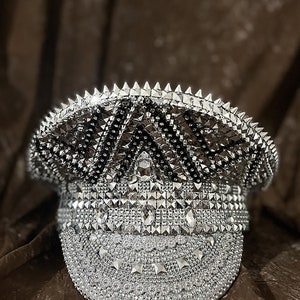Holographic Captain's Hat Festival Hat Military Hat - Etsy