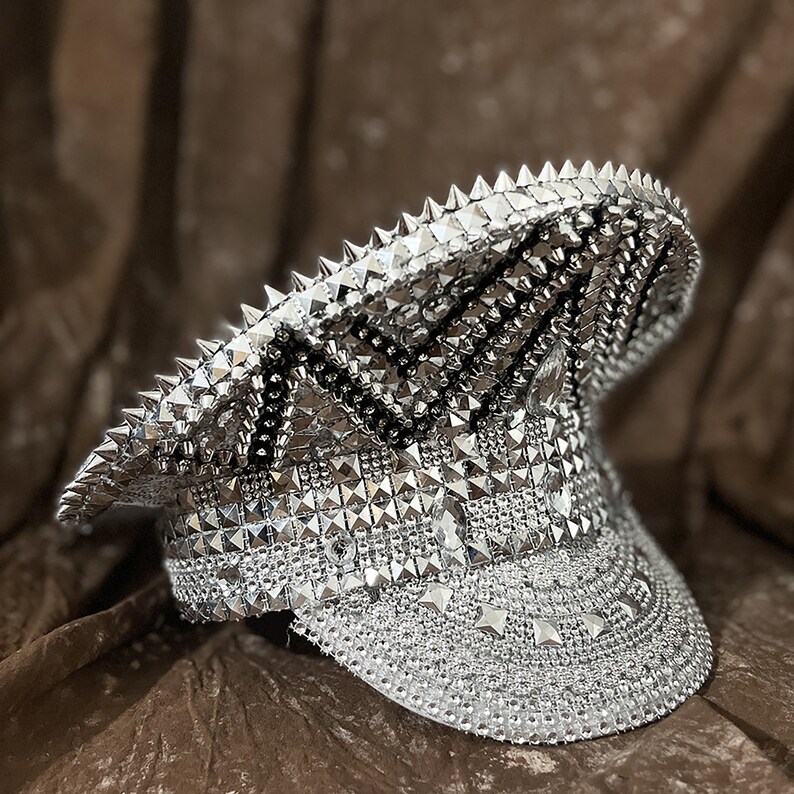 Holographic Captain's Hat Festival Hat Military Hat - Etsy