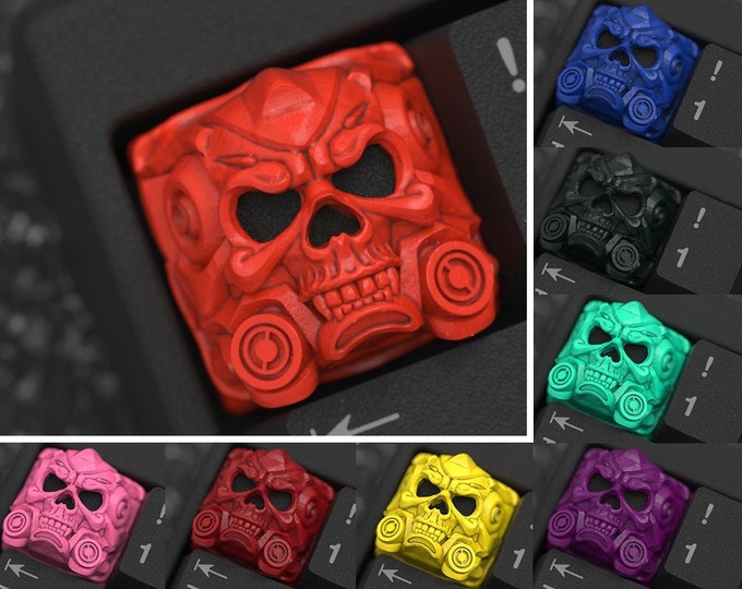 Hand Painted CYBER SKULL Keycap for Cherry MX Mechanical Gaming ...