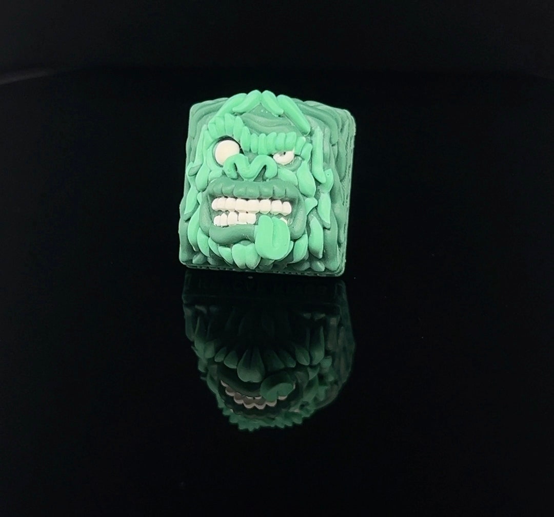 Green YETI Resin Artisan Keycap for Cherry MX Mechanical Keyboard by ...