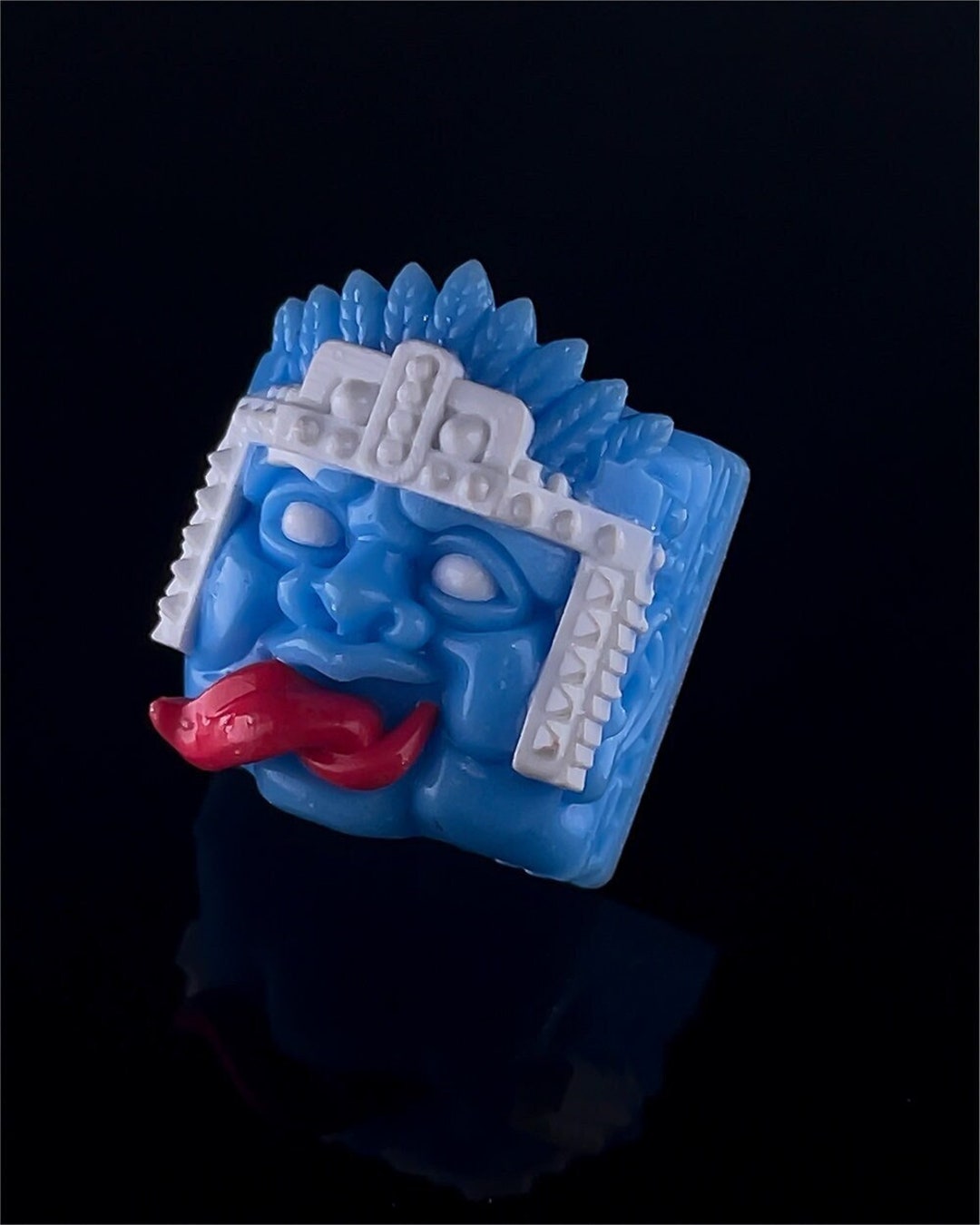 Custom Handmade Baby Blue STONE COLOSSUS Resin Keycap for Cherry MX ...