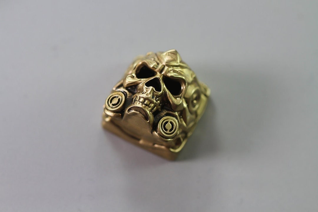 Bronze CYBER SKULL Keycap Custom Handmade Premium for Cherry MX ...
