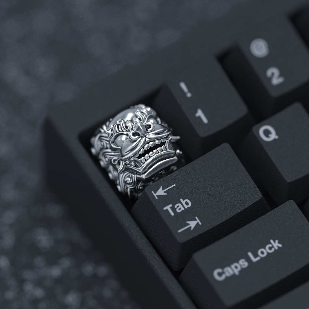 Premium Solid Sterling Silver FOO DOG Artisan Keycap Custom Handmade ...