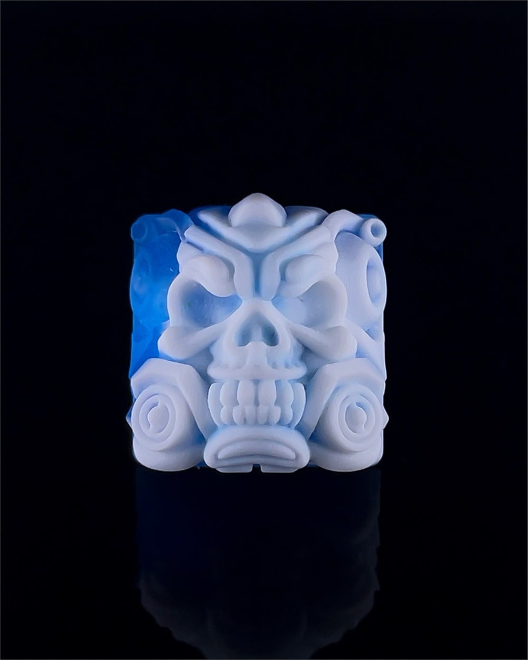 White and Blue CYBER SKULL Keycap for Cherry MX Mechanical - Etsy