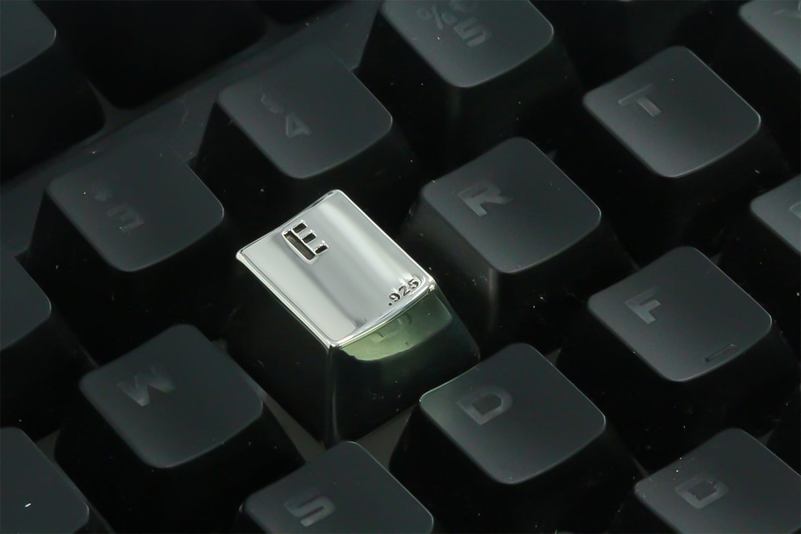 Premium Solid STERLING SILVER Keycap for Cherry MX Mechanical Gaming ...