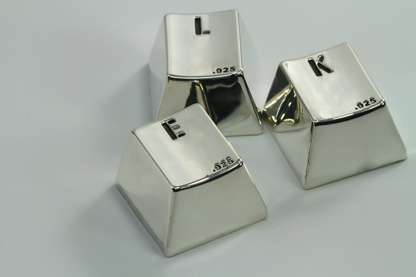 Premium Solid STERLING SILVER Keycap for Cherry MX Mechanical Gaming ...