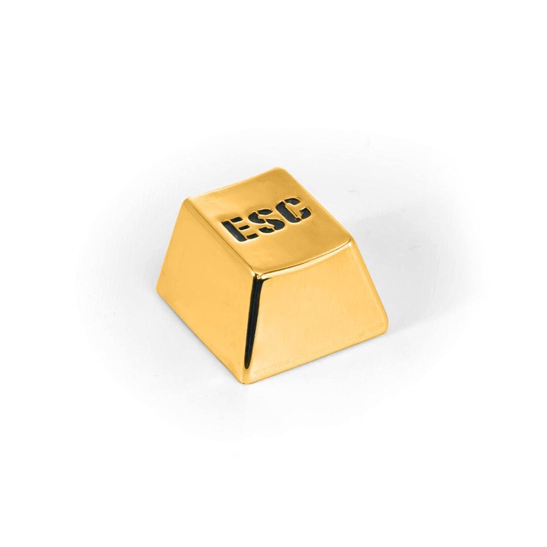 Golden Bronze Metal ESC Keycap Custom Premium Handmade Artisan Keycaps ...