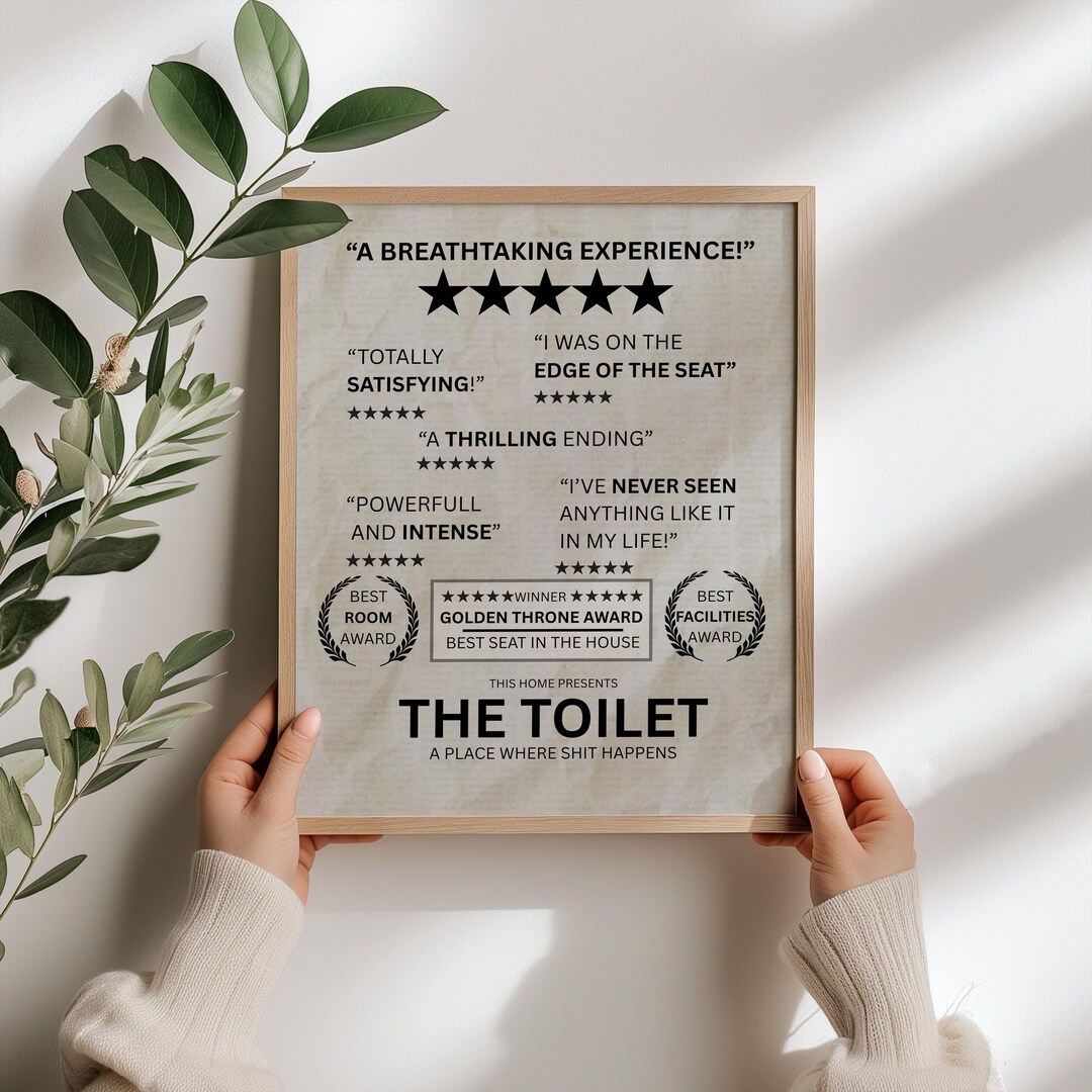 Funny Bathroom Wall Art | Poop Humor | Washroom Decor | Printable ...