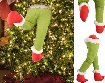 Elf Leg Tree Topper - Etsy