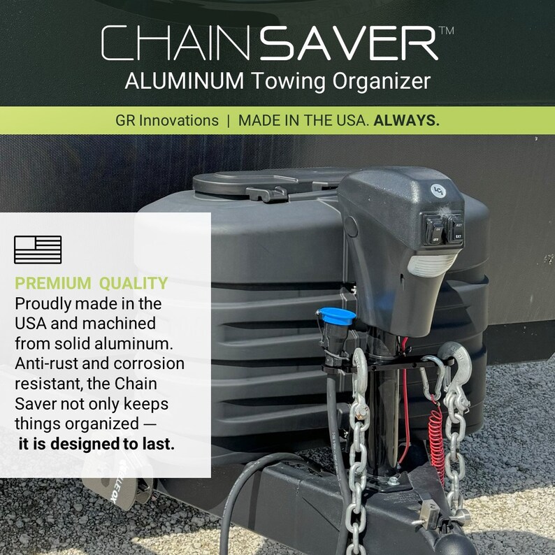 Aluminum Tongue Jack Trailer Towing Organizer Kit |chain Saver With ...