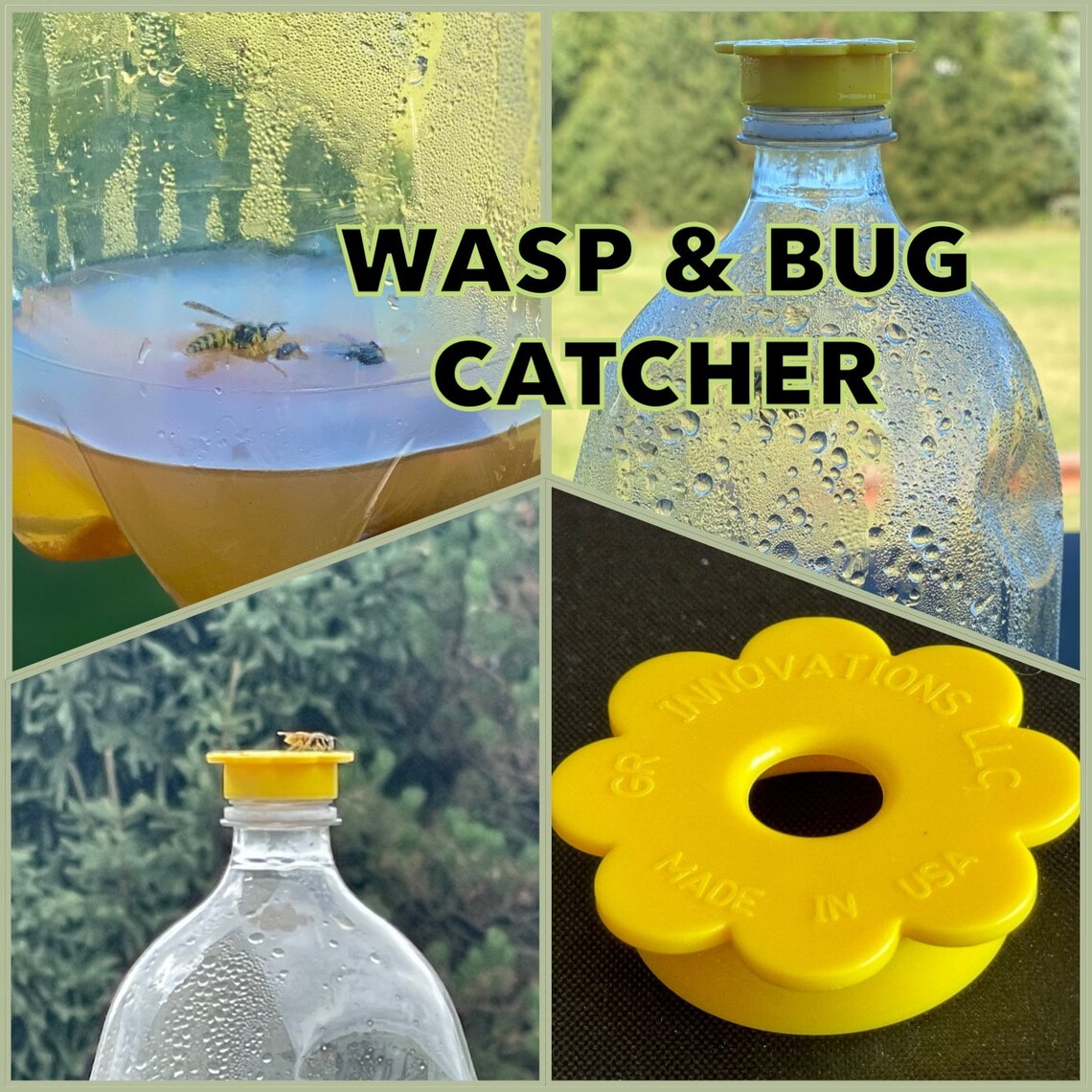 Reusable Bottle Topper Wasp and Bug Catcher 2 Pack Made in USA - Etsy