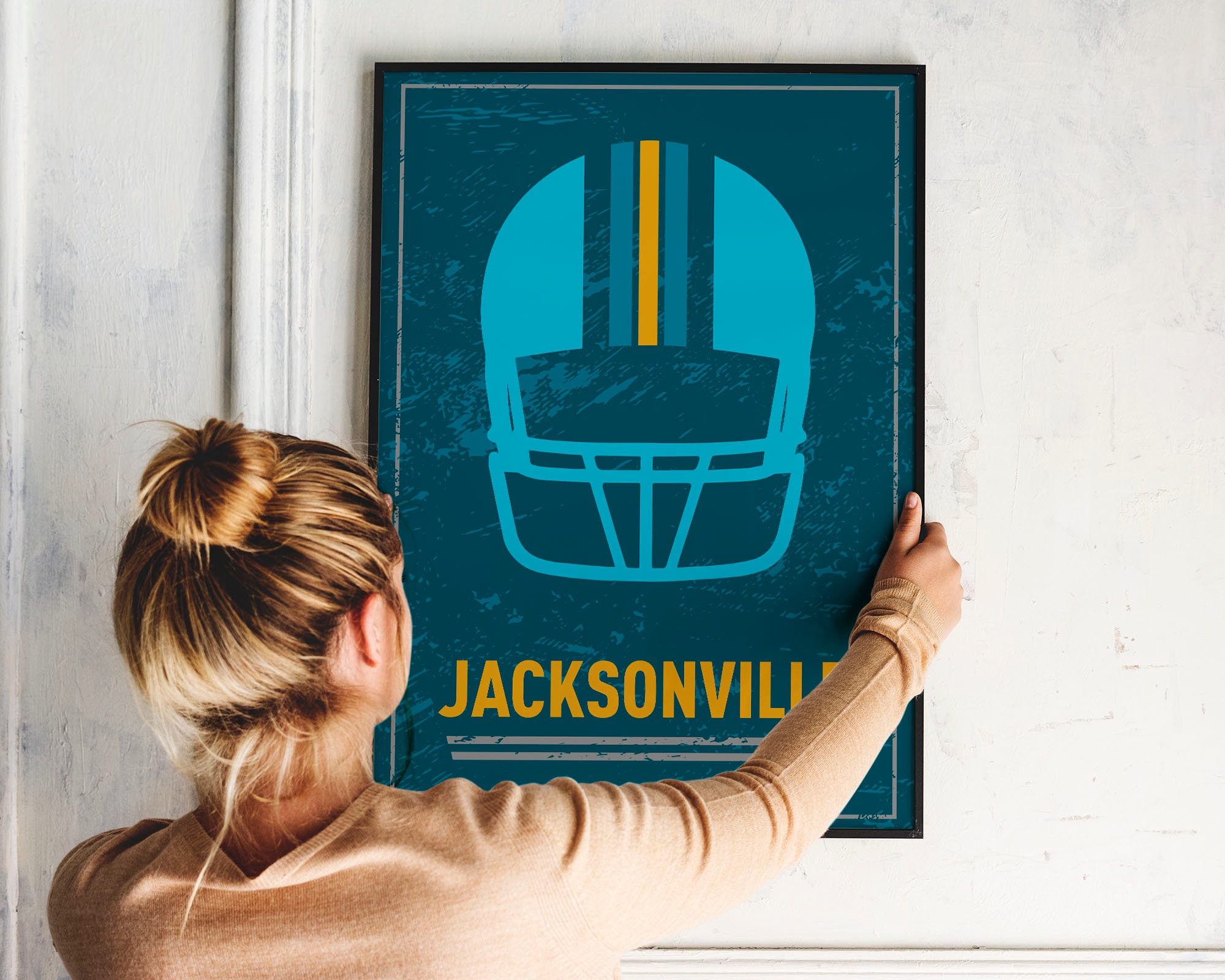 Jacksonville Football Retro Poster Digital Download Wall Art - Etsy