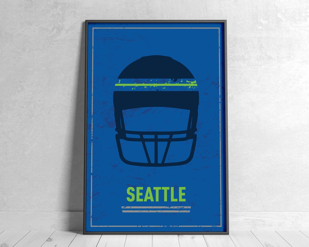Seattle Football Retro Poster Digital Download Wall Art - Etsy