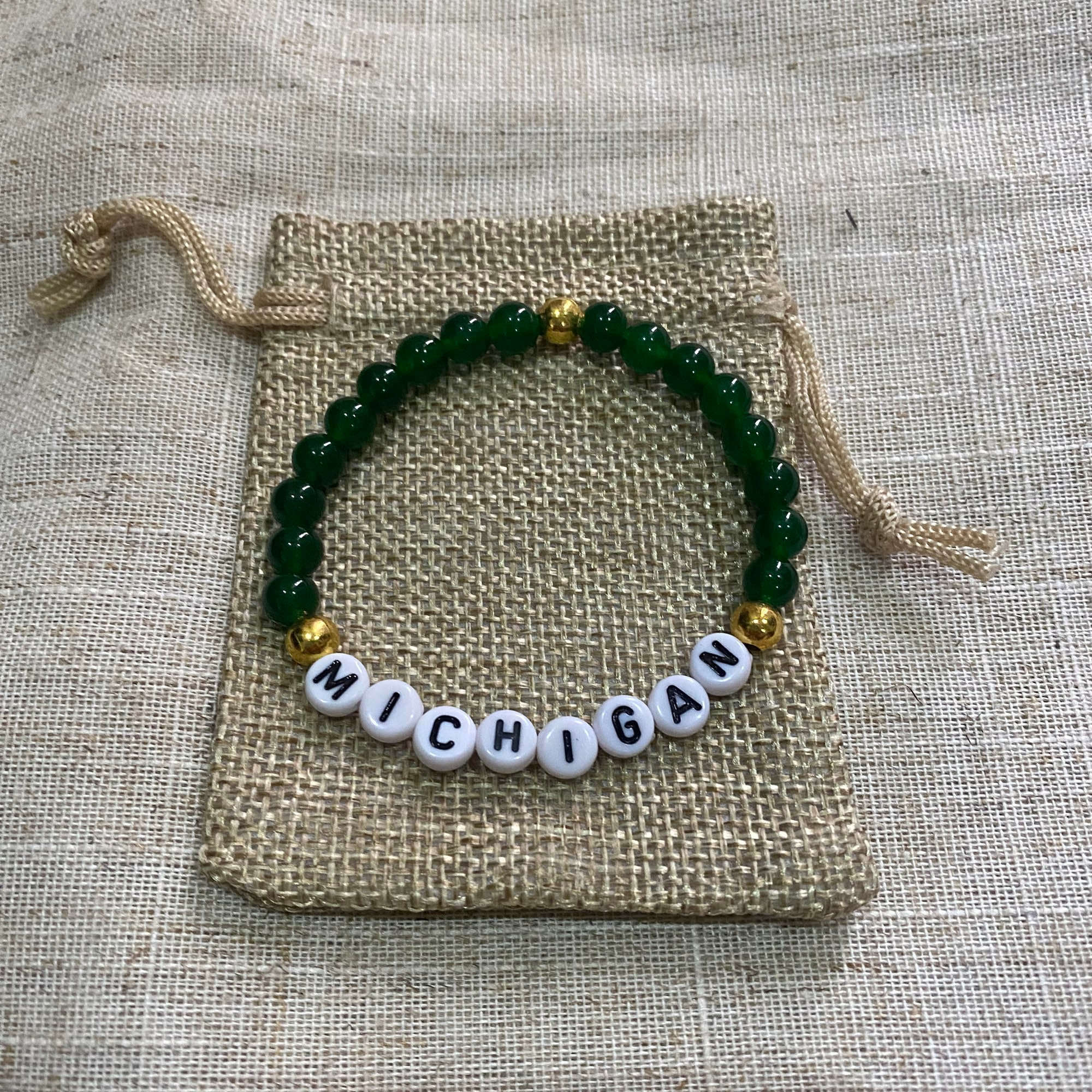 Michigan State Bracelet MSU Spartan Stackable Bracelets MSU Football ...