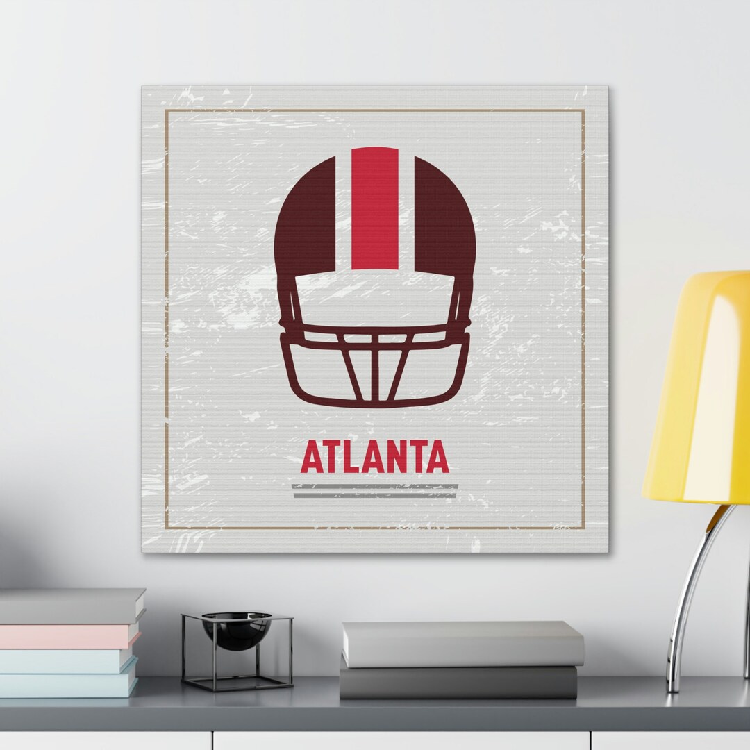 Atlanta Football Retro Poster, Canvas Gallery Wraps, Wall Art, Vintage ...