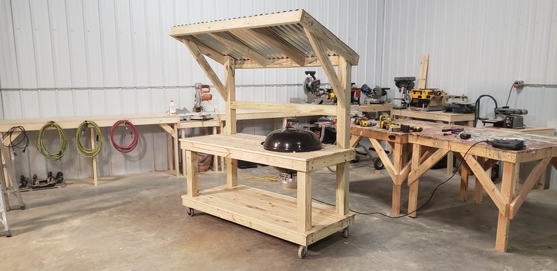 Portable BBQ Cart on Wheels Building Plans - 6' X 2'6" Grillscape ...