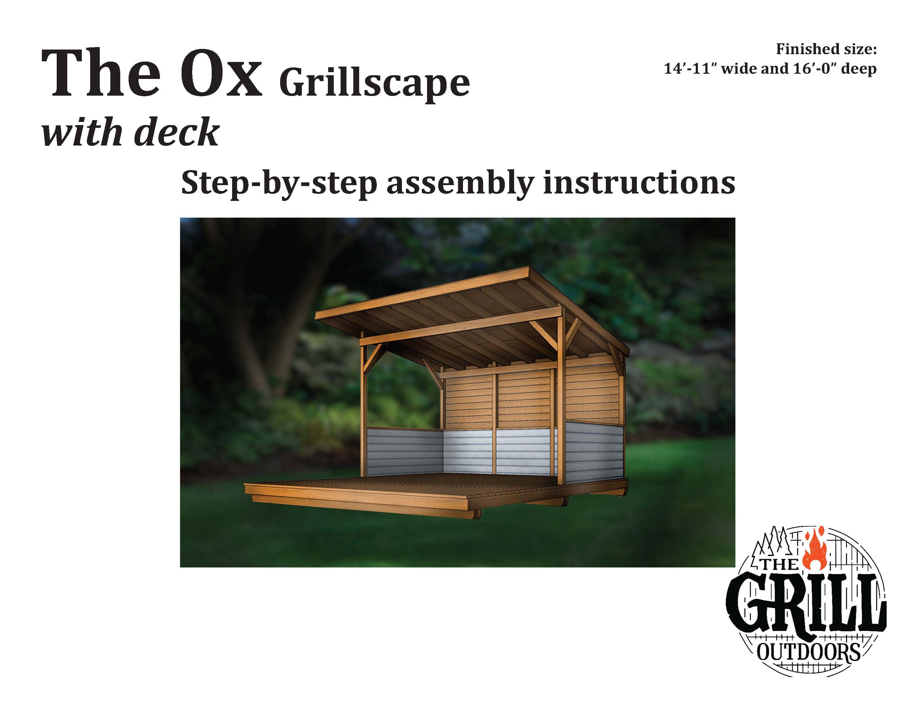 Covered Grillscape/bbq Shack With Deck Downloadable Plans | Etsy