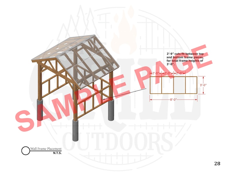Pavilion / Grillscape BBQ Shack Plans - 9'x9' Outdoor Structure ...