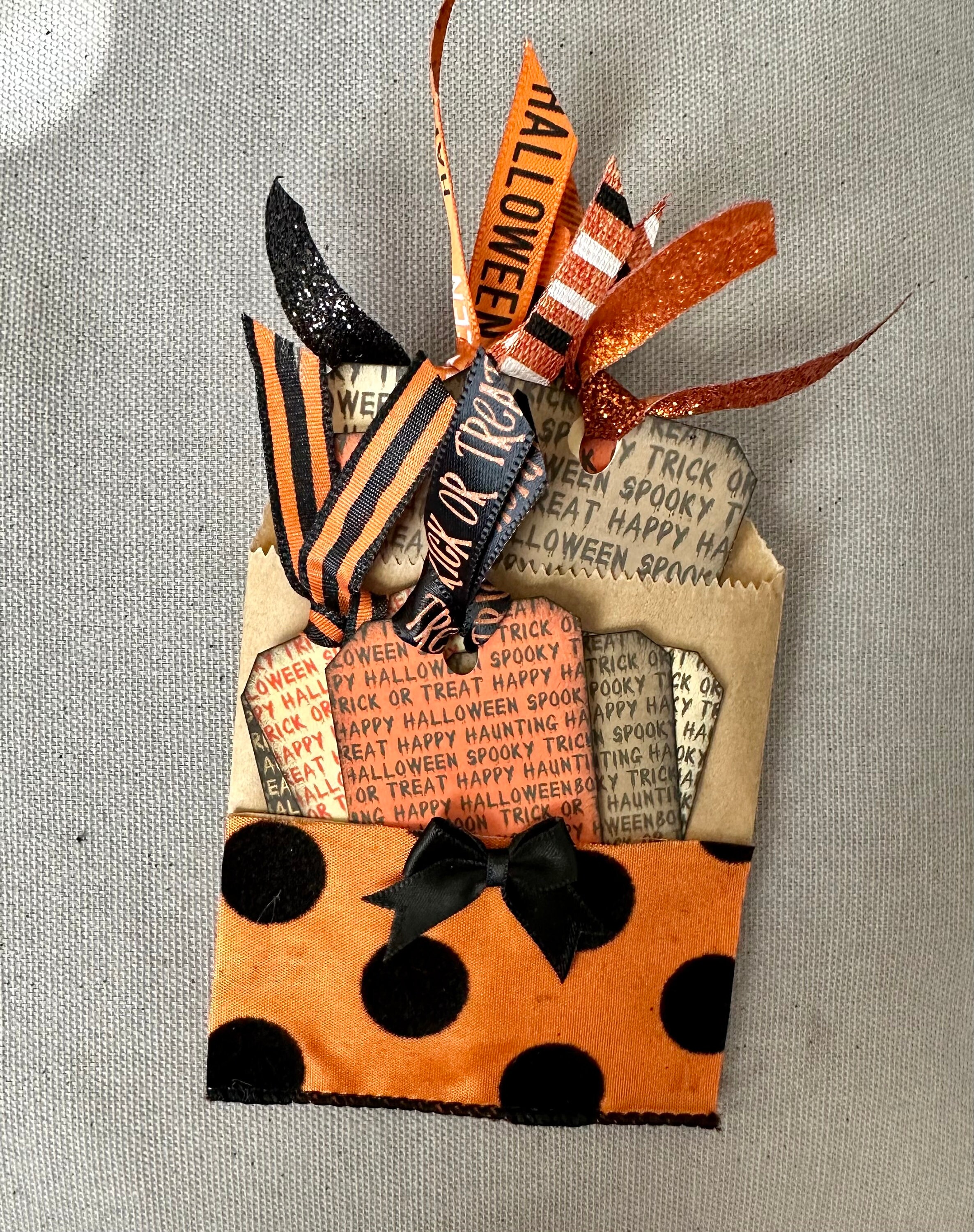 HALLOWEEN LOADED POCKET Fall Autumn Paper Bag Pocket Junk - Etsy