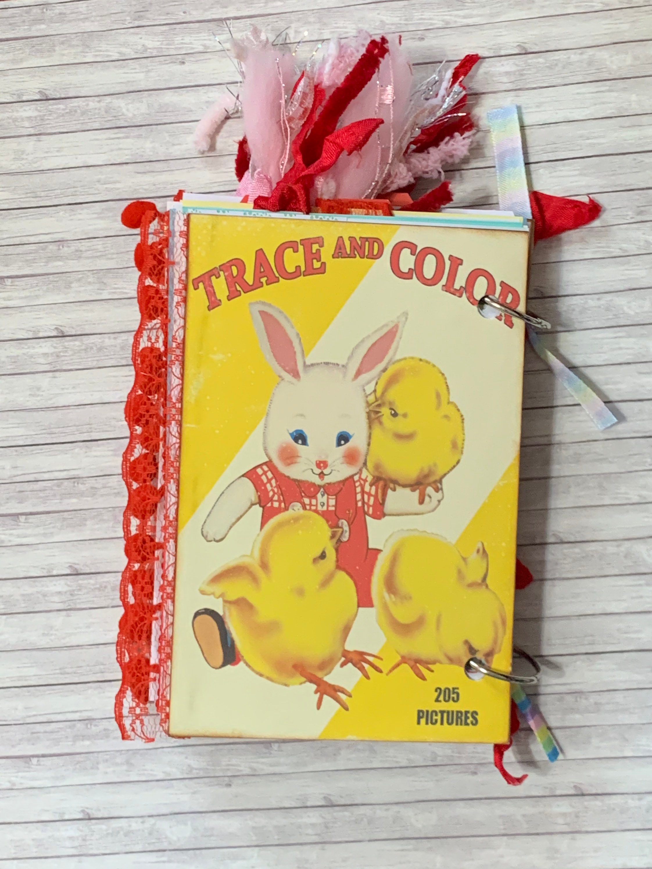 SPRING JOURNAL Easter Ringed Journal Journal Junk Journal Handmade spring-journal-easter-ringed-journal-journal-junk-journal-handmade