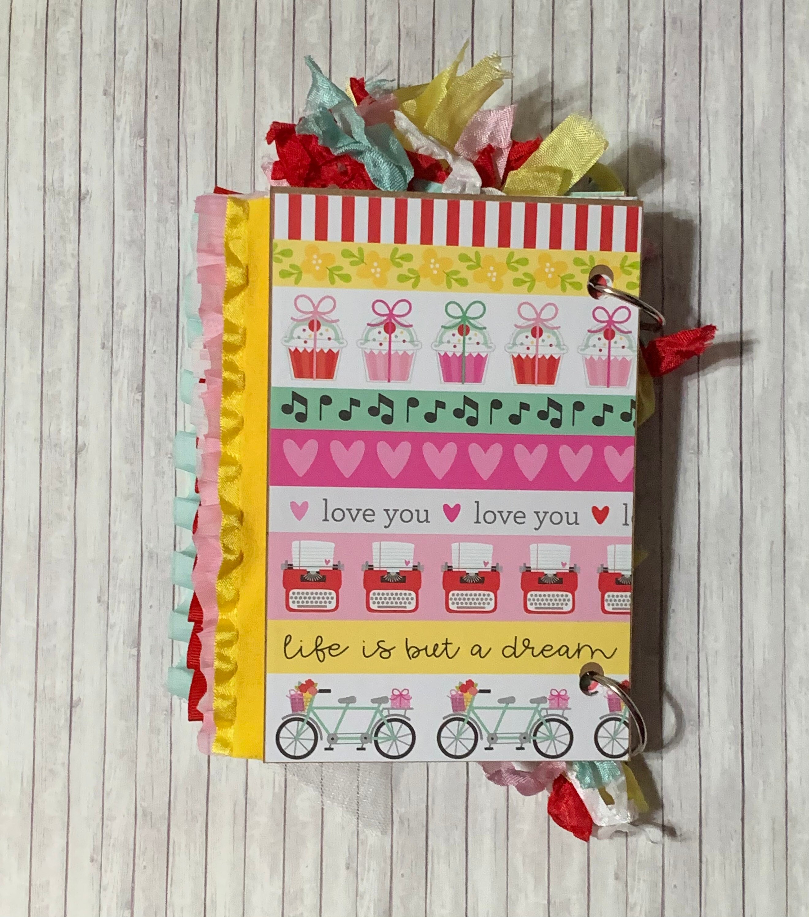 VALENTINE JOURNAL, Ringed Journal, Junk Journal, Handmade Journal ...