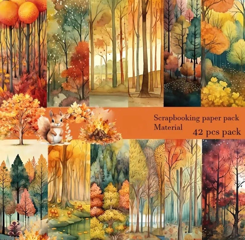 AUTUMN PAPER PACK - Fall, Paper, Scrapbook Paper, Background Paper ...