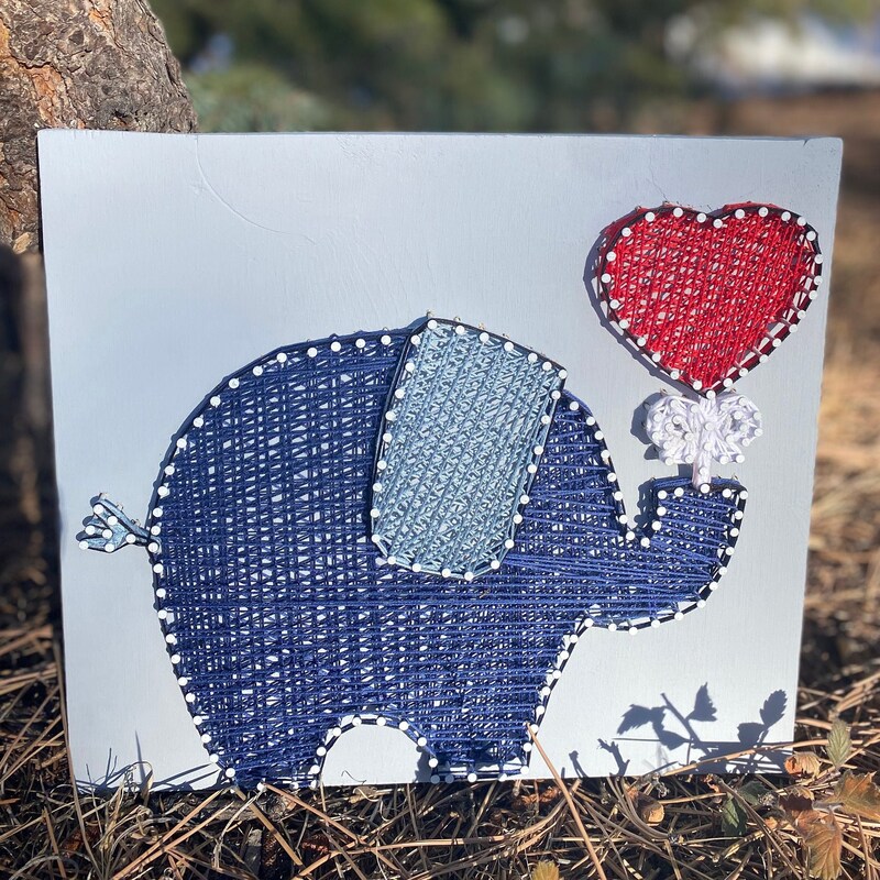 Elephant String Art - Etsy