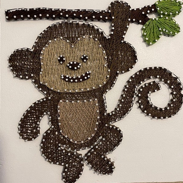 Monkey String Art - Etsy