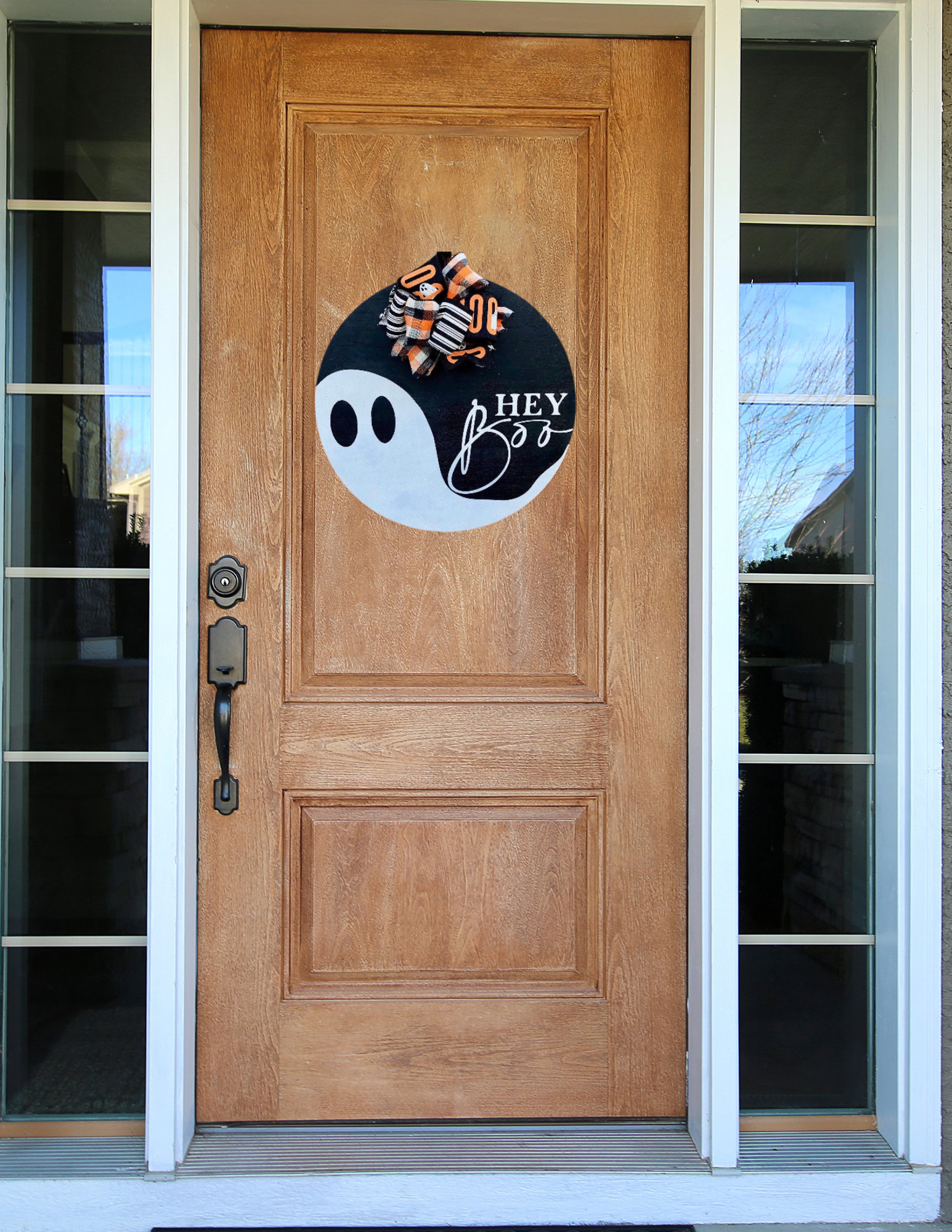 Hey Boo Door Hanger Halloween Door Hanger Porch Decor - Etsy