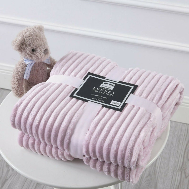 Chunky Rib Throws Soft Warm Blanket Sofa Bed Throw Medium and - Etsy UK