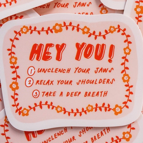 Self Care Stickers Mental Health Sticker Anxiety Sticker - Etsy