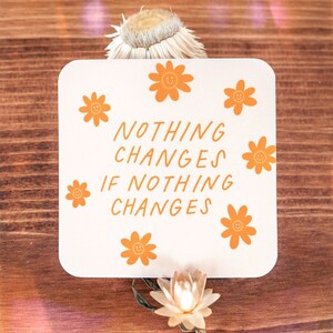 Growth Mindset Sticker Positive Stickers, Be Kind to Your Mind, Nothing ...