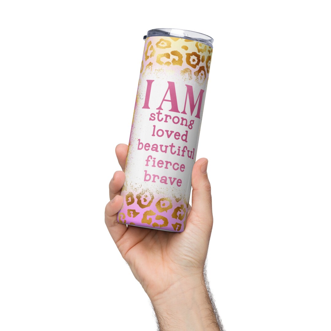 Affirmation Tumbler Cup: Positive Mindset Stainless Steel Tumbler - Etsy