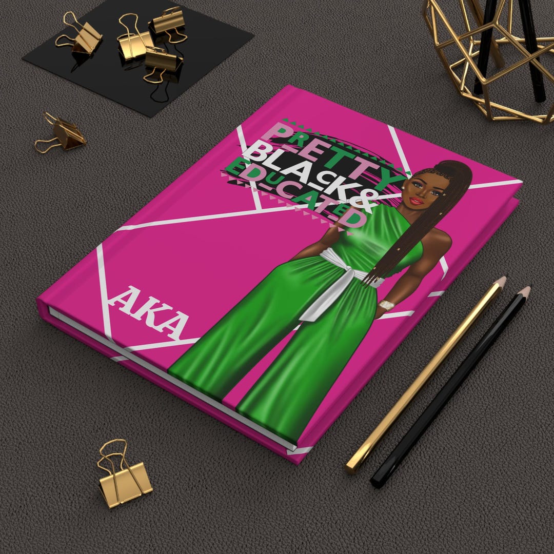 Hardcover Journal Matte Journal for Students Sorority Black Girl ...