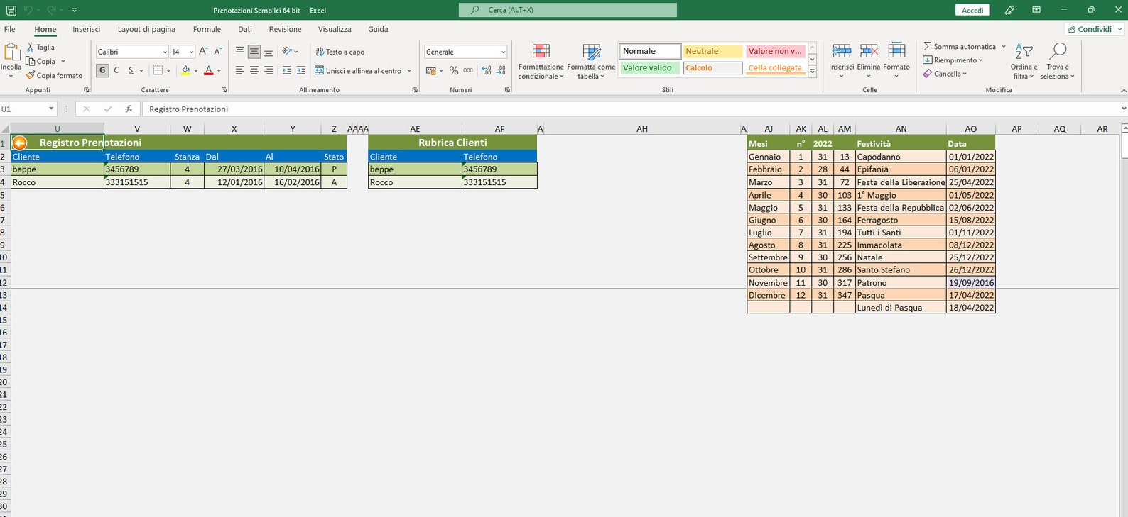 Excel Software Booking Rooms Bed & Breakfast Holiday House Small Hotel ...