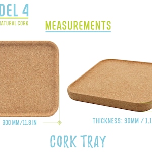 Cork Modern Tray, Cork Serving Tray, Sustainable House Decoration ...